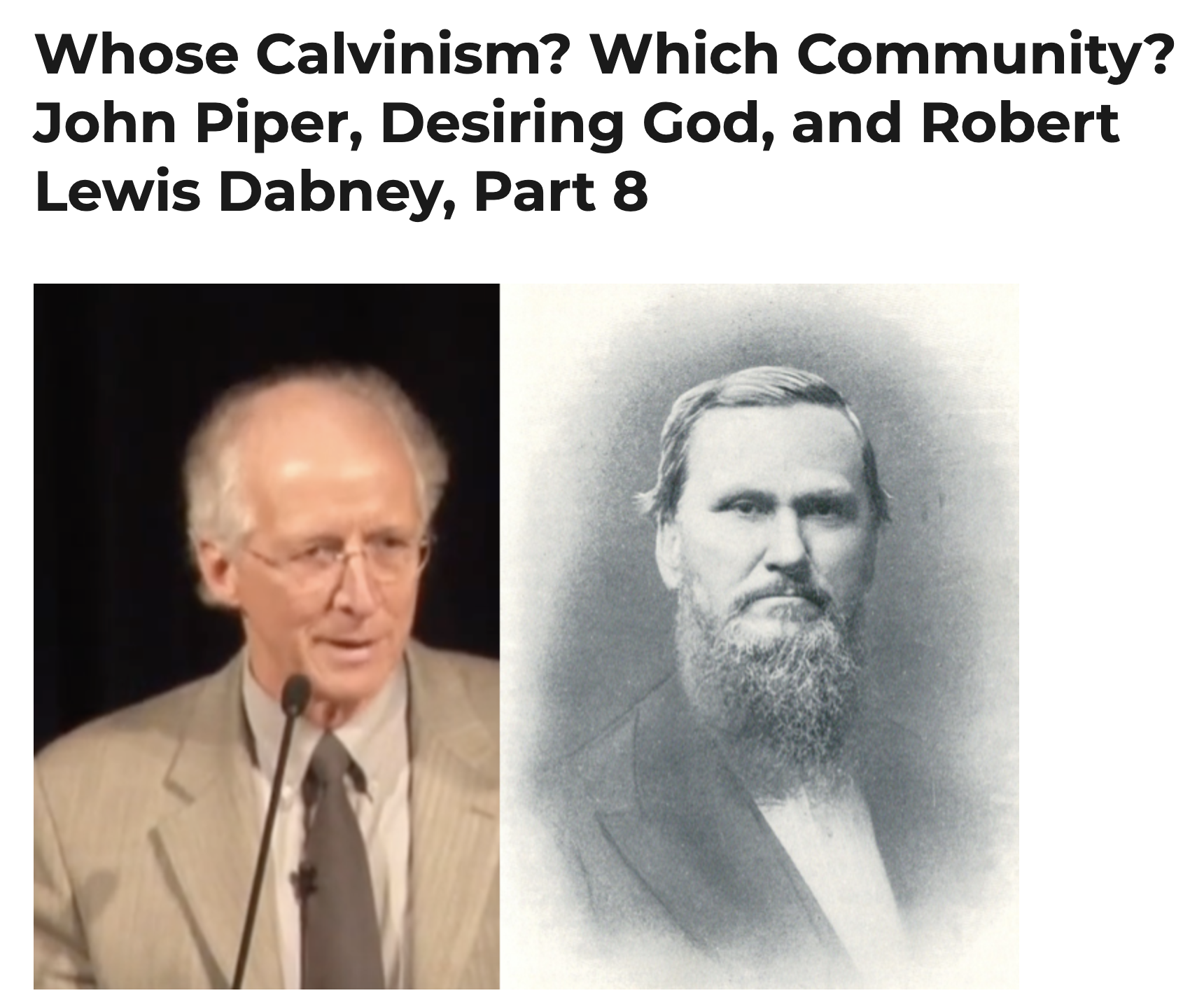 Edwards, Dabney, Piper, WILSON, & The Reformed Community! – All Things ...